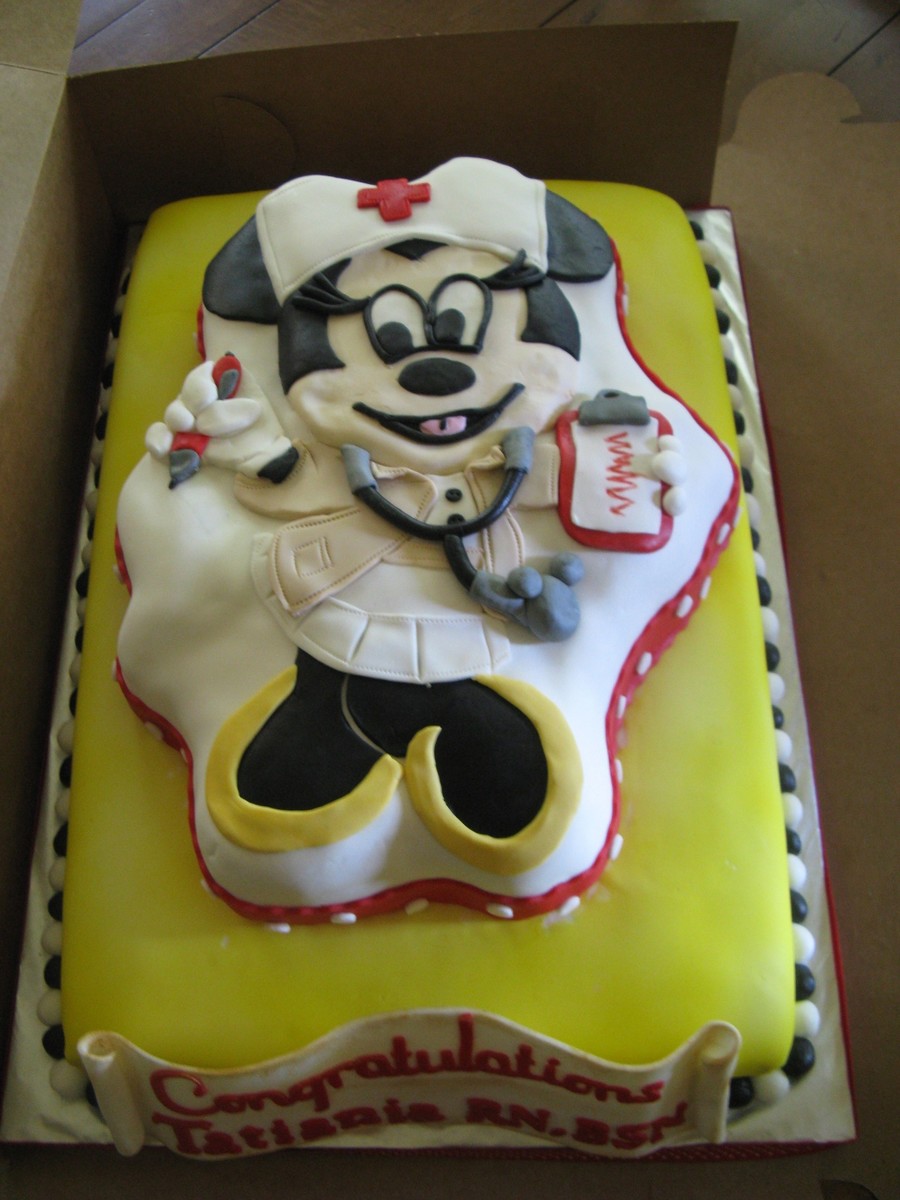 Minnie Mouse Nurse Graduation - CakeCentral.com