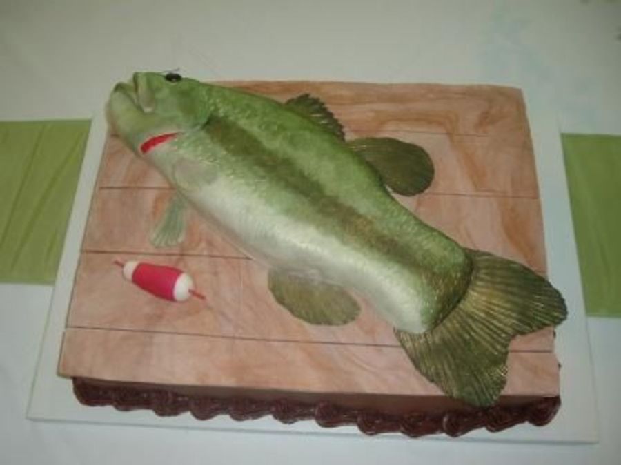 Largemouth Bass Grooms Cake - CakeCentral.com