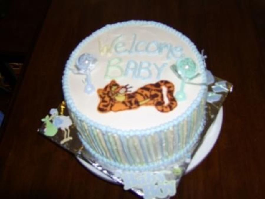 Tigger Baby Shower Cake - CakeCentral.com