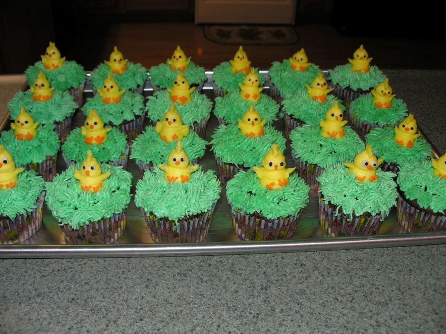 Easter/chick Cupcakes - CakeCentral.com