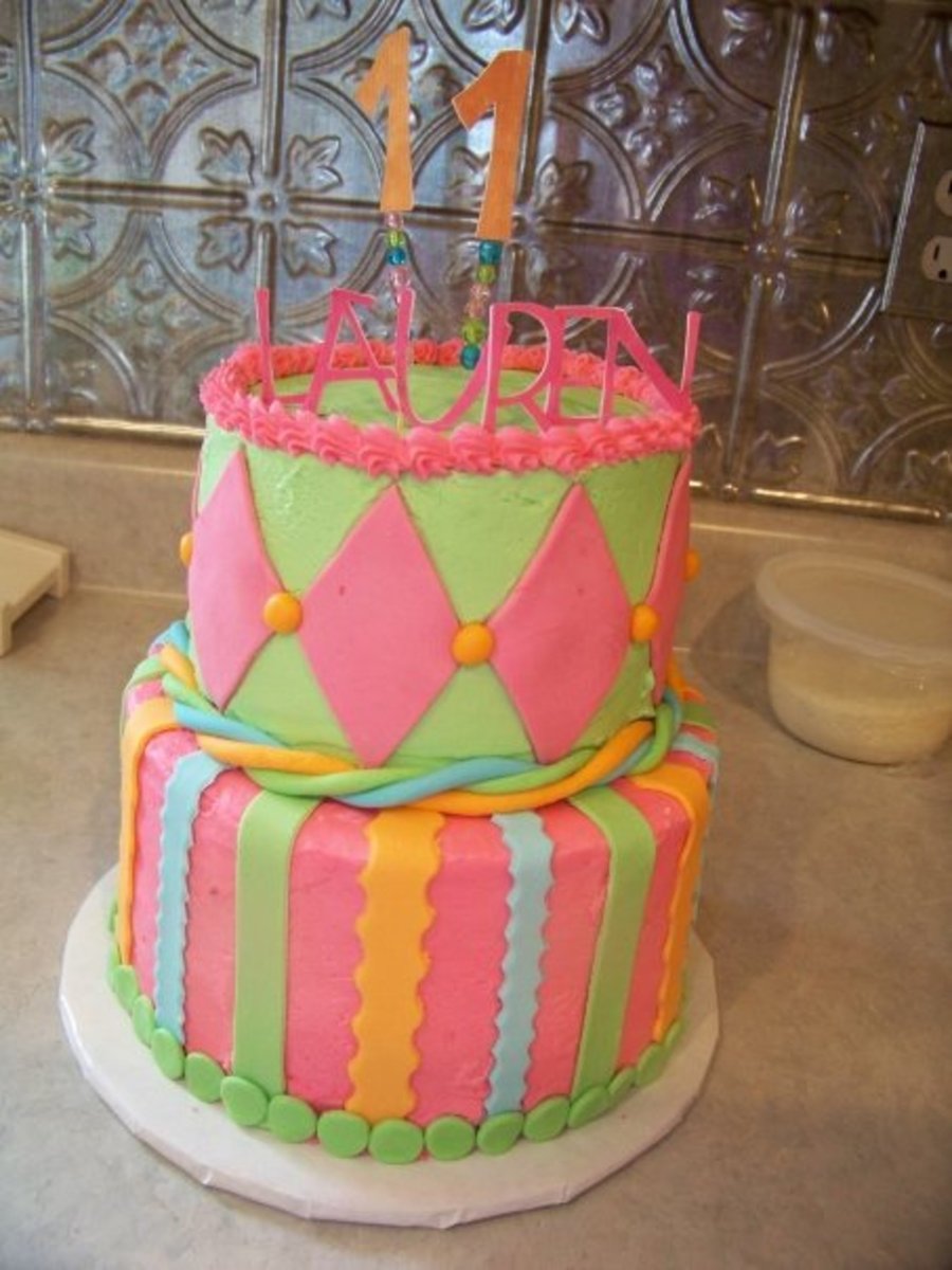 Bright Birthday Cake For 11 Year Old - CakeCentral.com