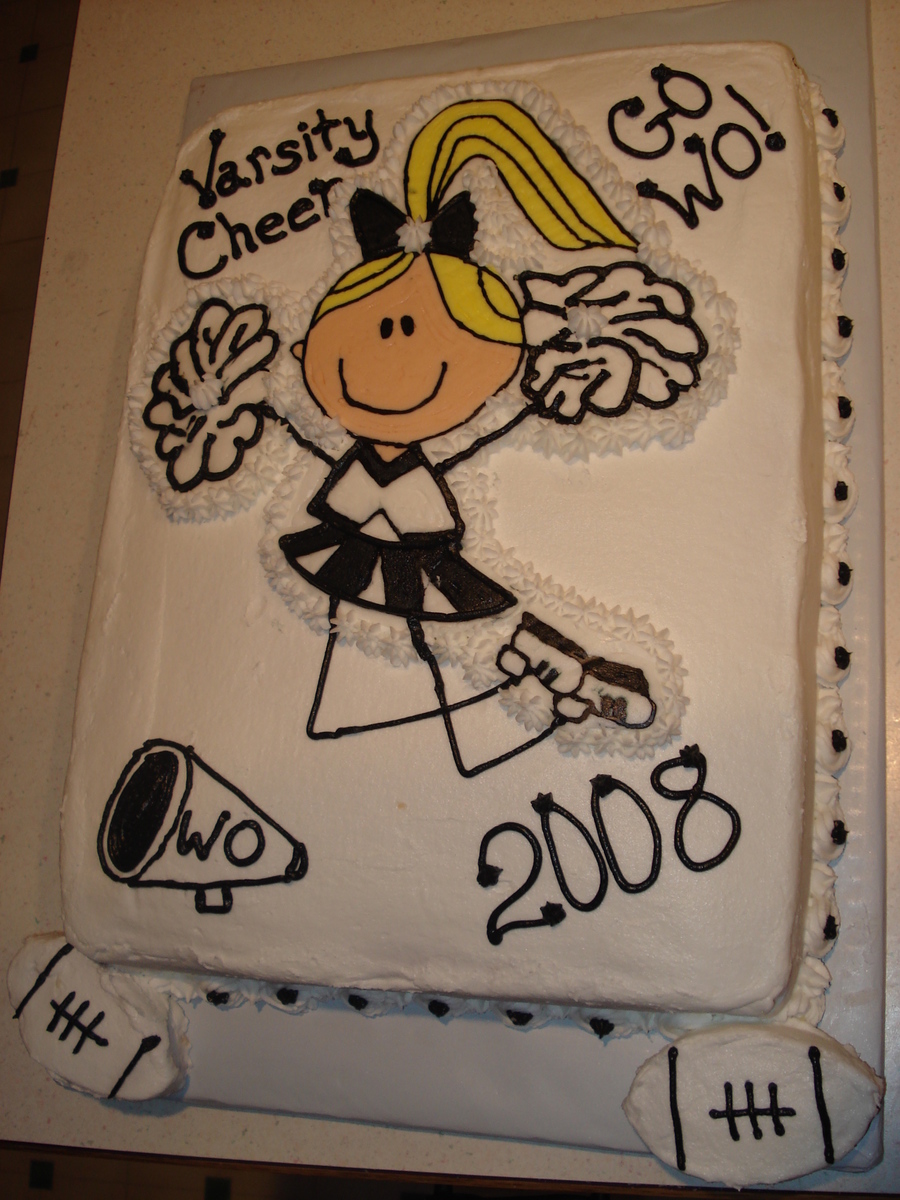 Cheerleader Cake - CakeCentral.com
