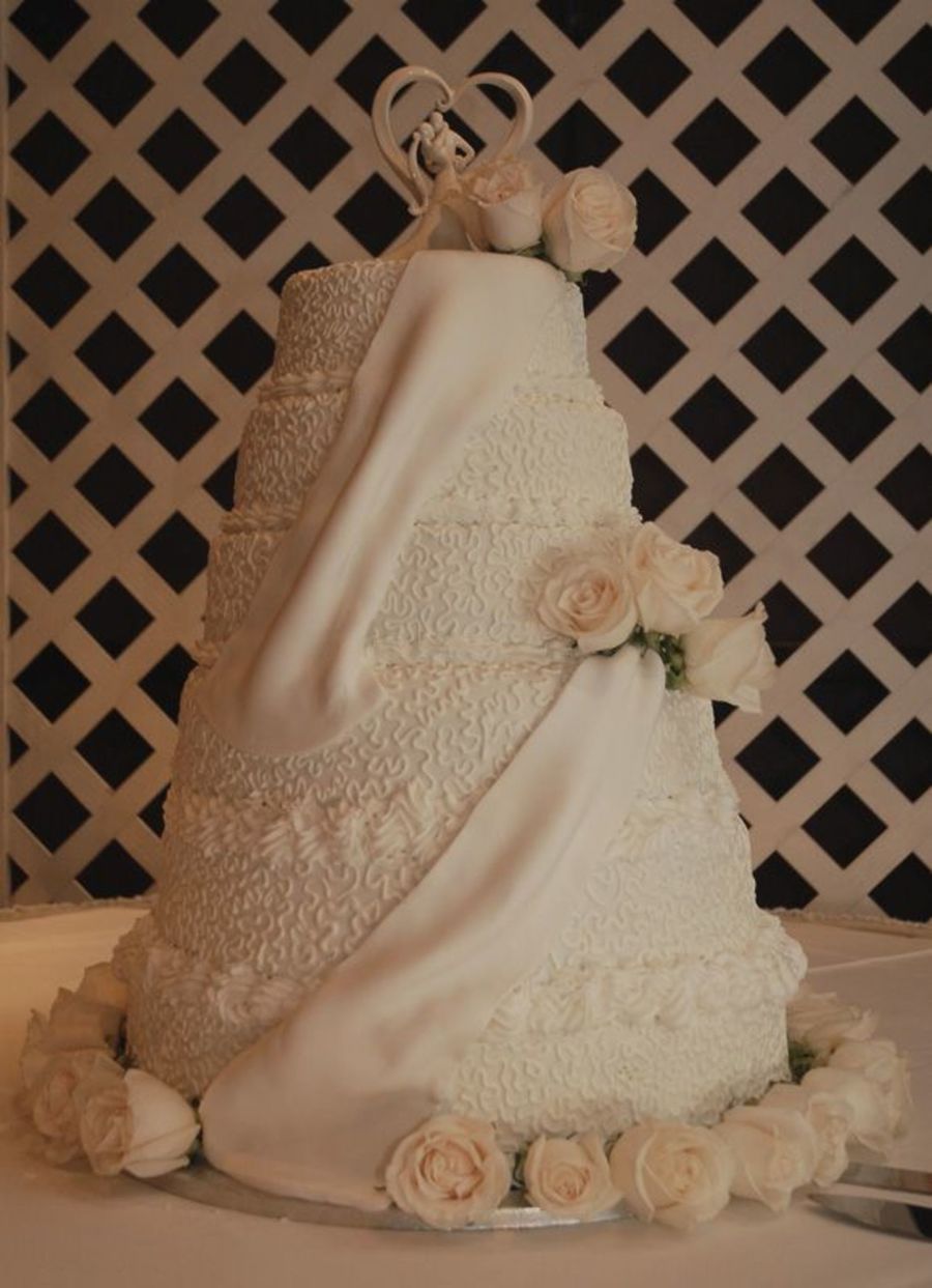 Cornelli Lace Massive Cake - CakeCentral.com
