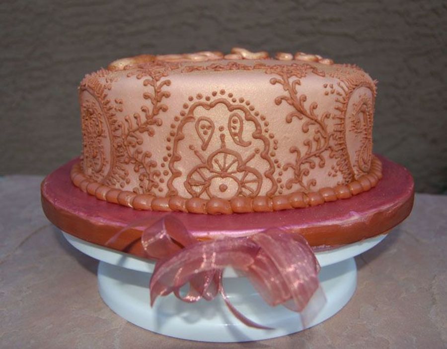 Mehndi Design Birthday Cake - CakeCentral.com