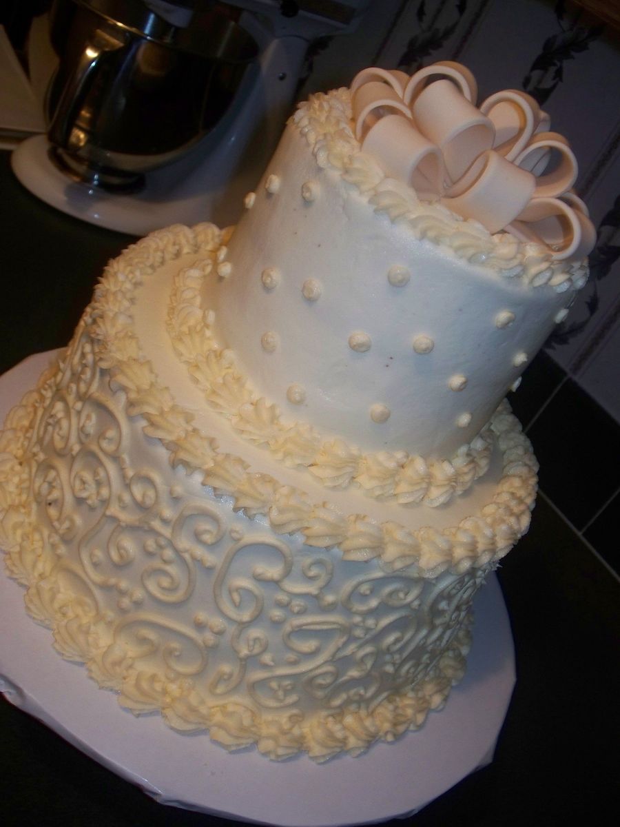 Small Wedding Cake - CakeCentral.com