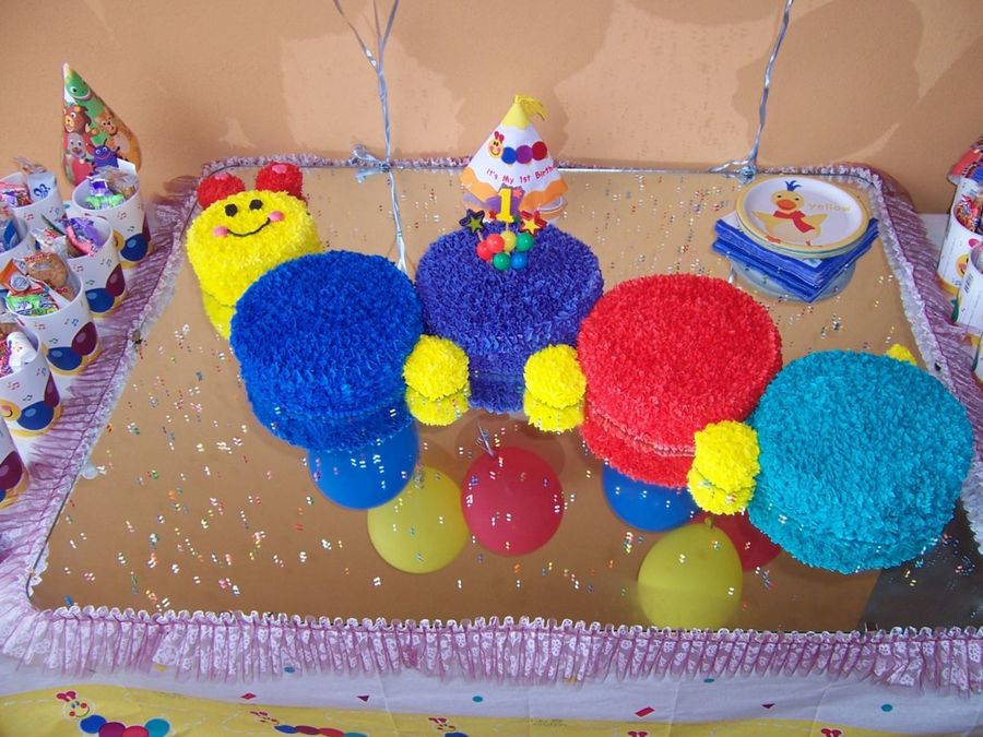 Baby Einstein Caterpillar Cake - CakeCentral.com