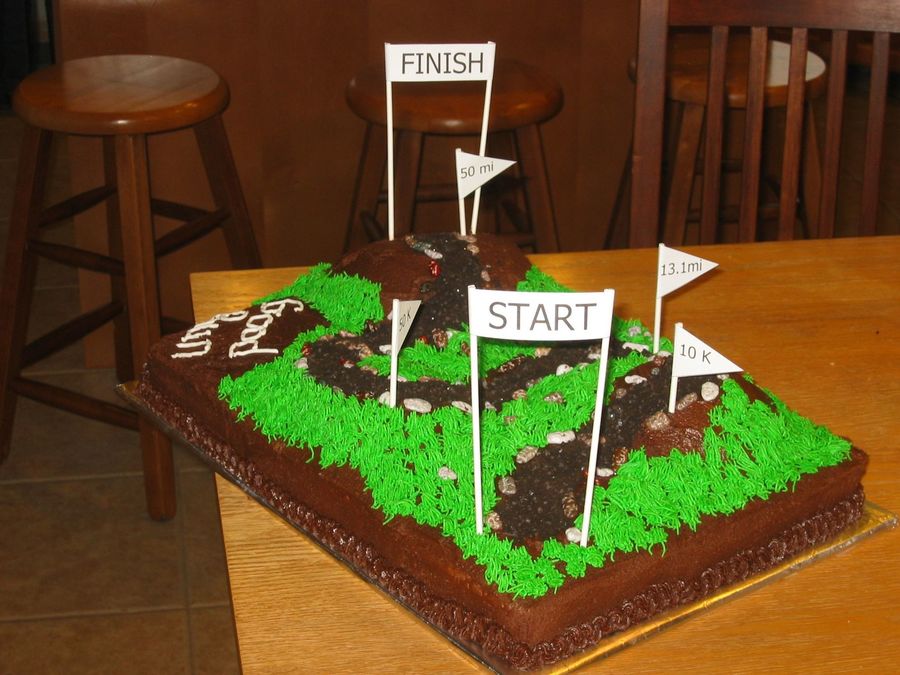 100K Trail Race Cake - CakeCentral.com