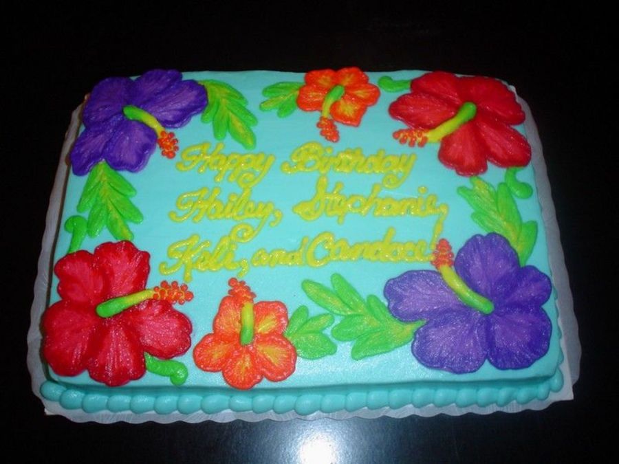 Painted Hibiscus - CakeCentral.com
