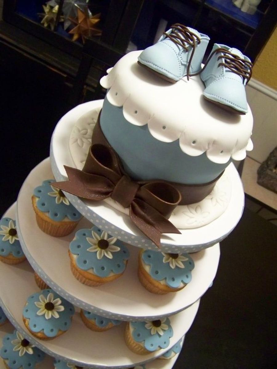 Baby Booties And Cupcakes - CakeCentral.com