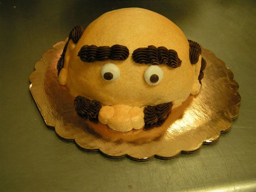 Bald Head With Mustache - CakeCentral.com