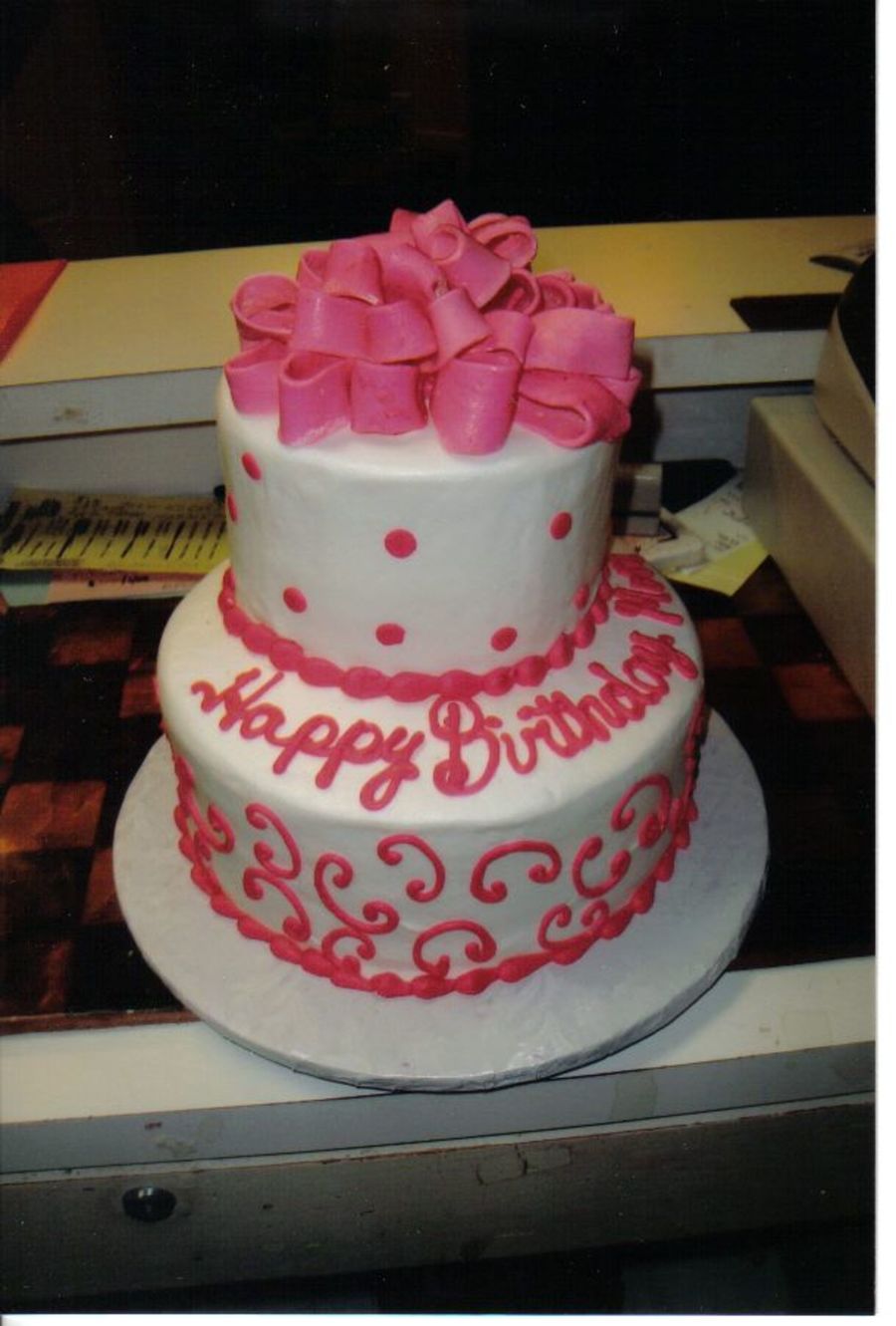 Pink Bow - CakeCentral.com