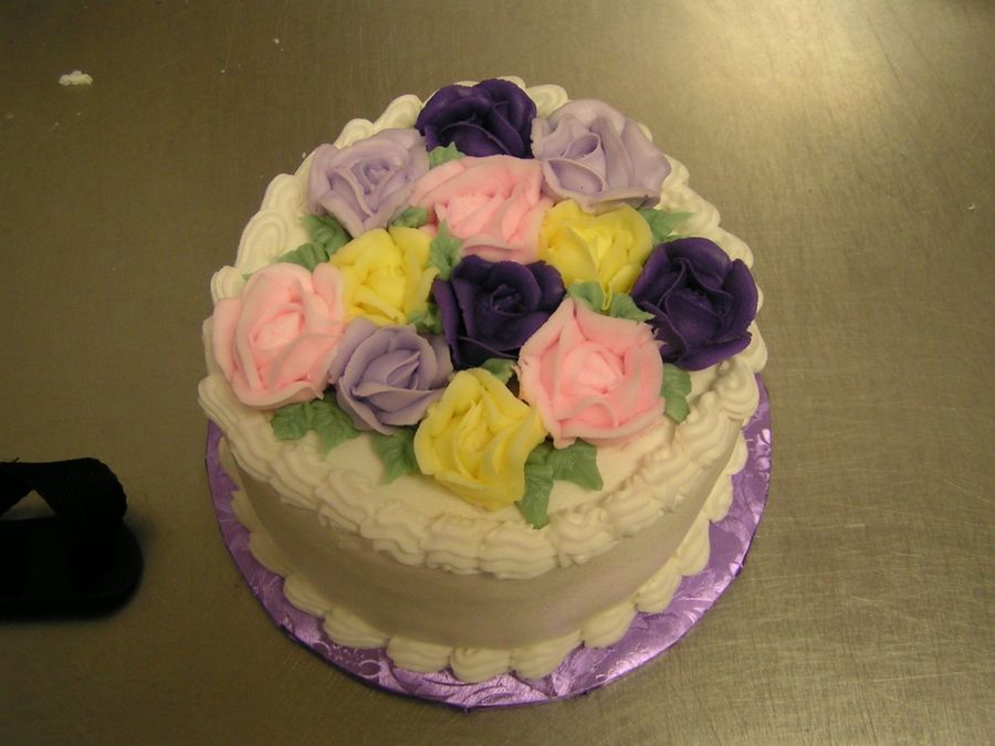 Colored Roses - CakeCentral.com
