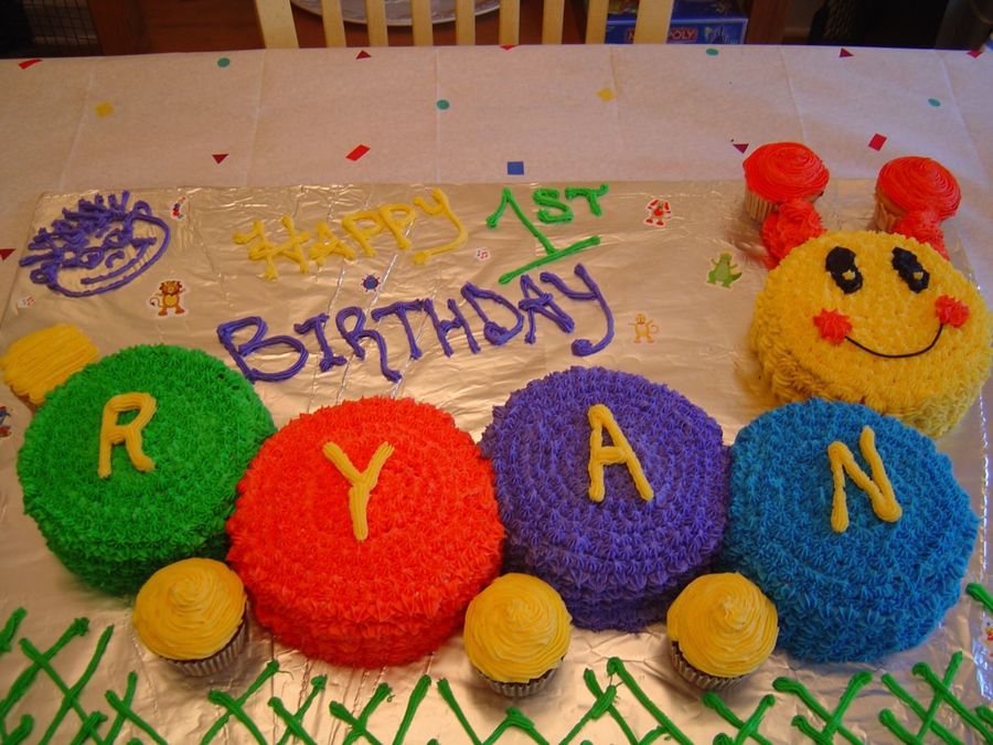 Baby Einstein Caterpillar Cake - CakeCentral.com