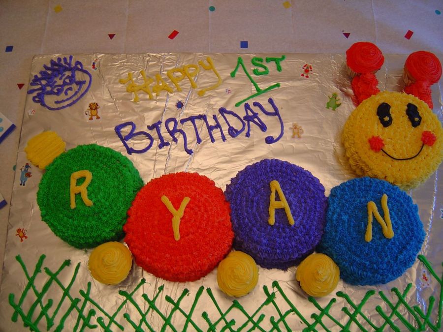 Baby Einstein Caterpillar Cake - CakeCentral.com