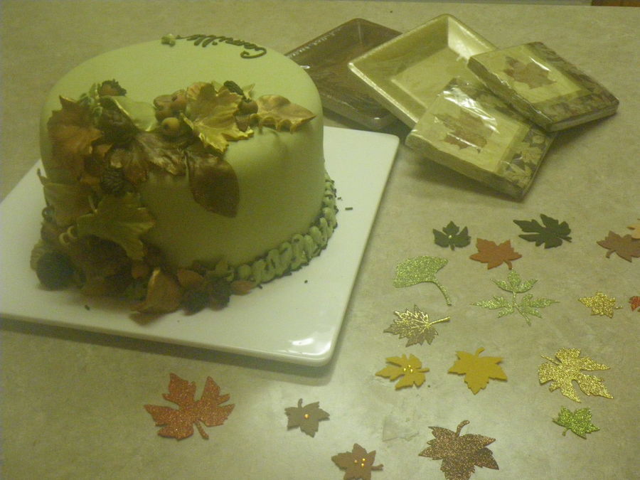 Fall Leaves Cake - CakeCentral.com