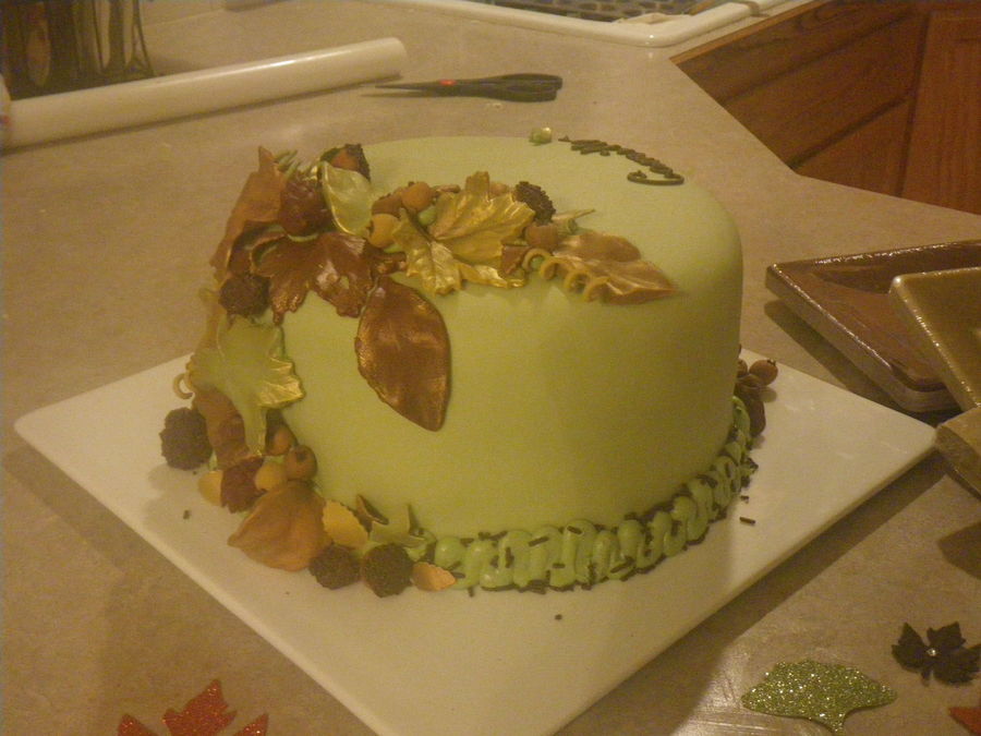 Fall Leaves Cake - CakeCentral.com