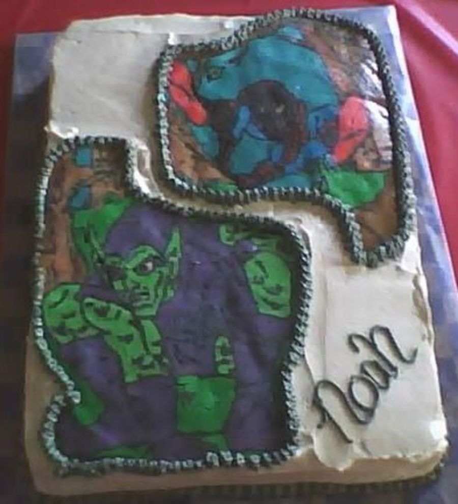 Spiderman And Green Goblin - CakeCentral.com