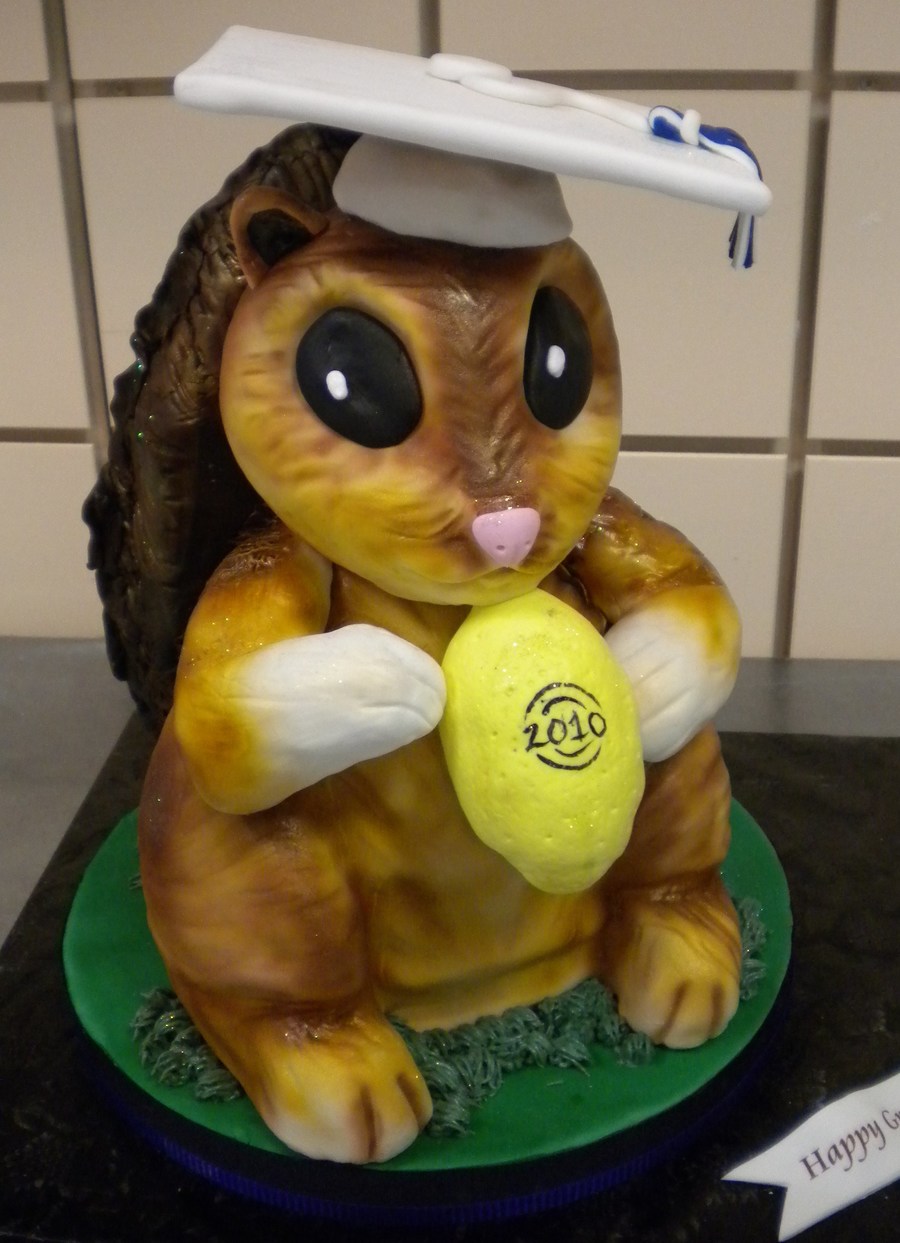 Graduation Squirrel - CakeCentral.com