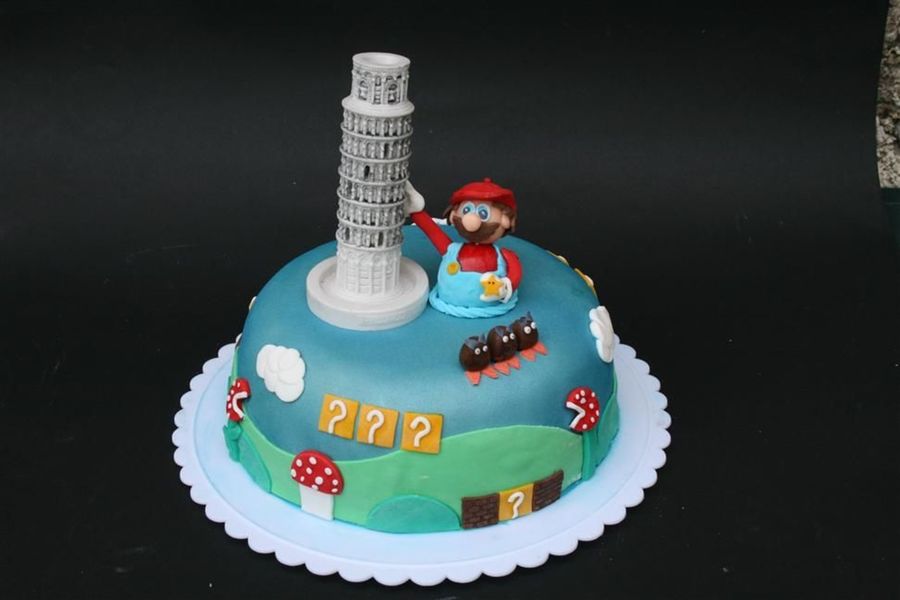 Mario & The Leaning Tower Of Pisa!!! - CakeCentral.com
