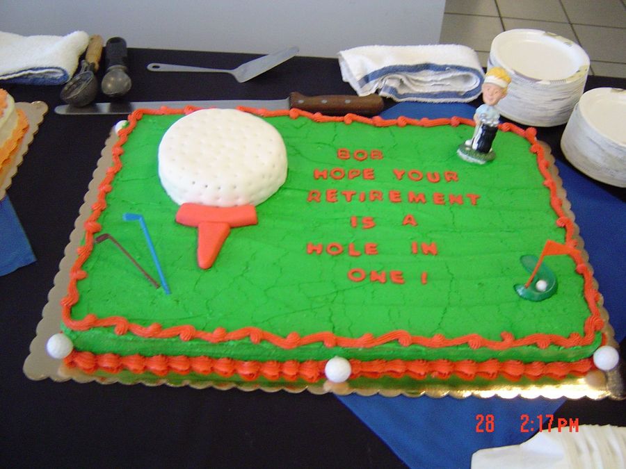 Golf Themed Retirement Cake - CakeCentral.com