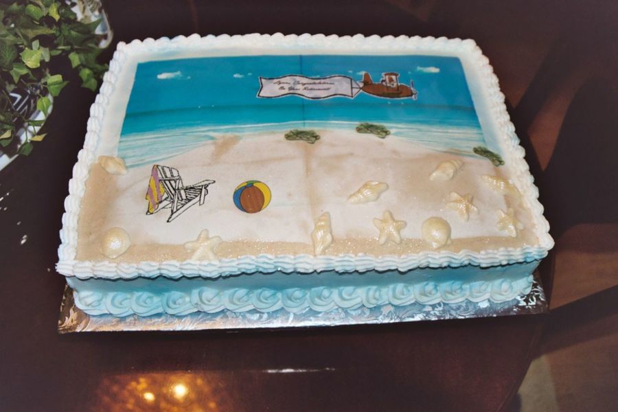 Retirement Cake - Beach Scene - CakeCentral.com