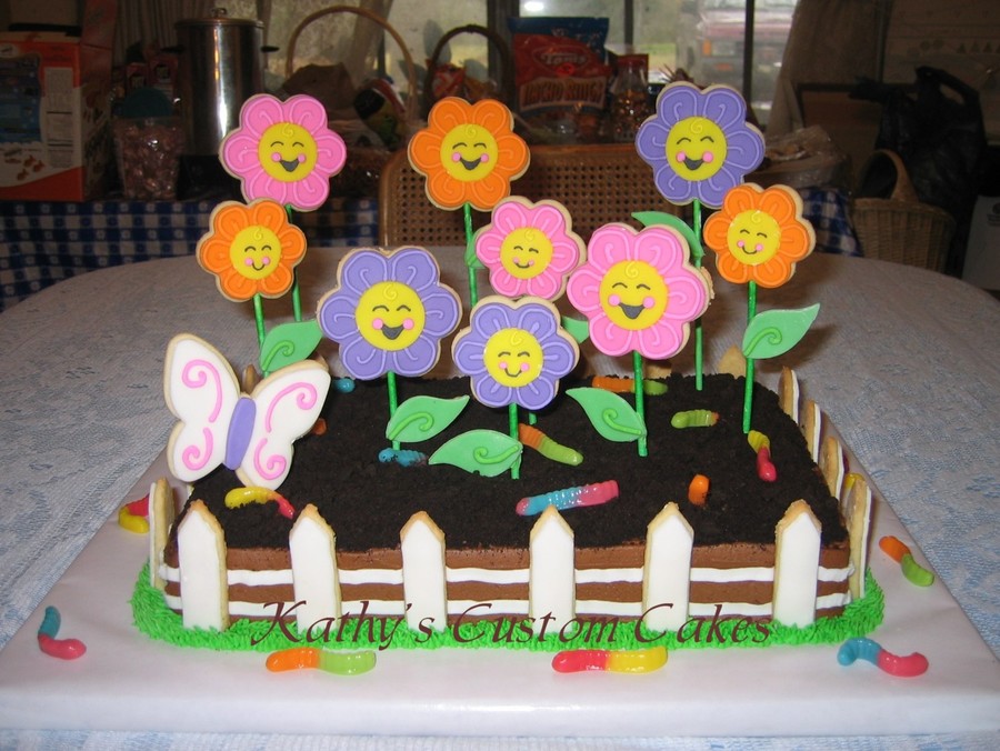 Flowers, Dirt And Worms - CakeCentral.com