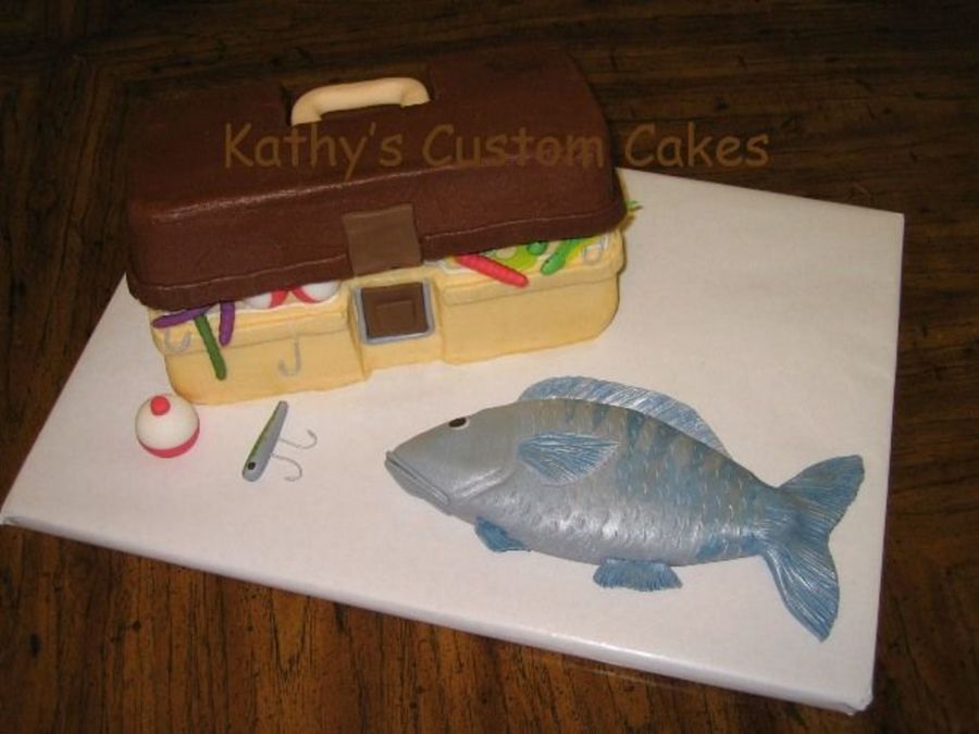 Tackle Box And Fish - CakeCentral.com