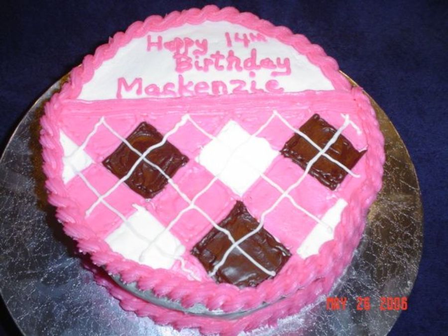 Argyle Birthday Cake - CakeCentral.com