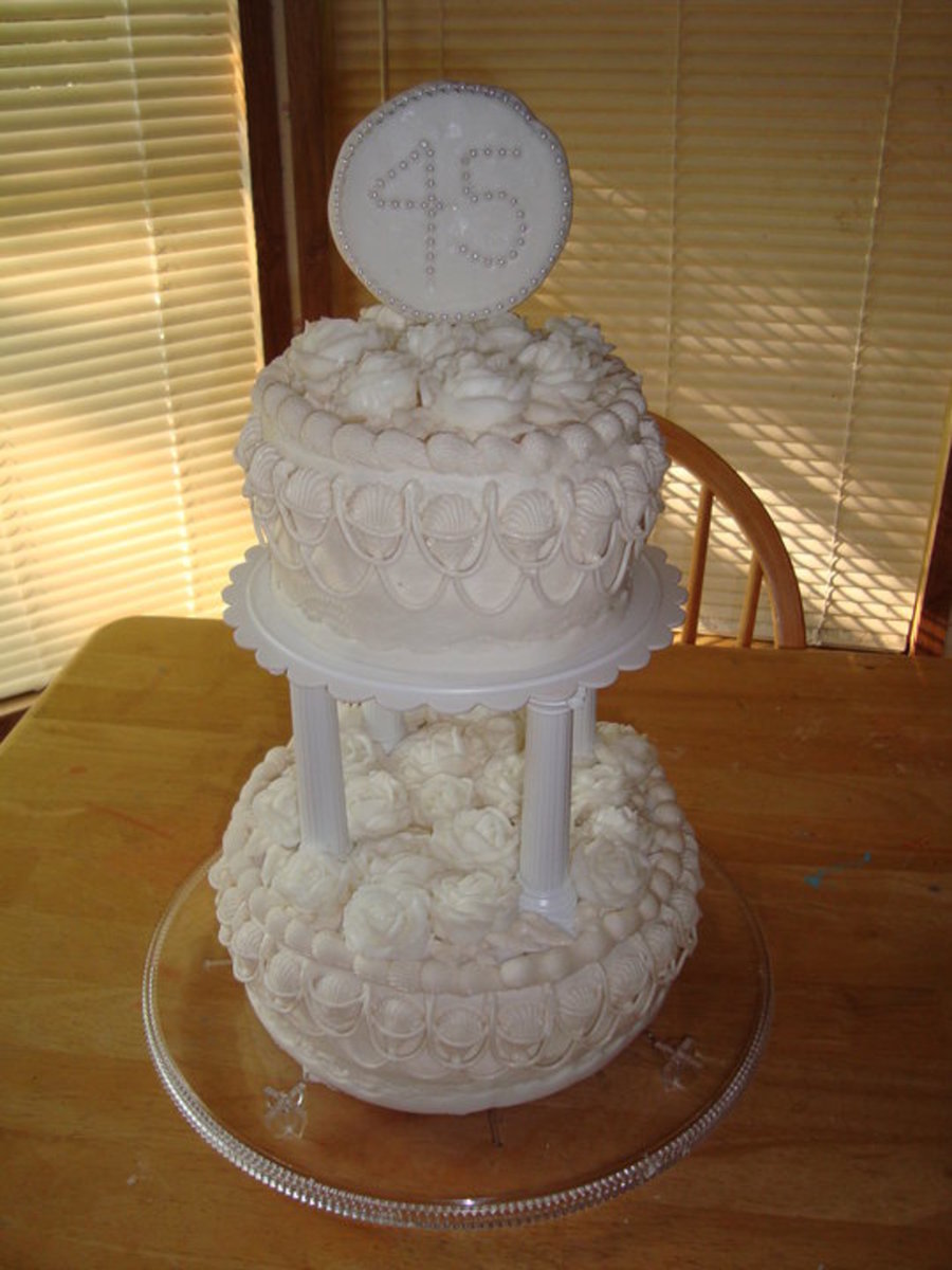 45Th Anniversary Cake - CakeCentral.com