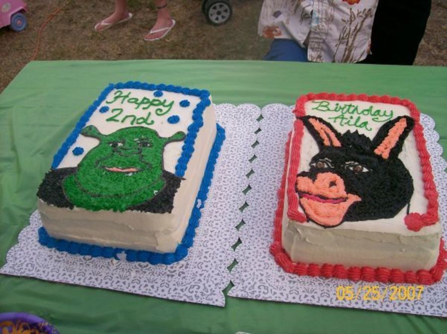 Shrek & Donkey Cakes - CakeCentral.com