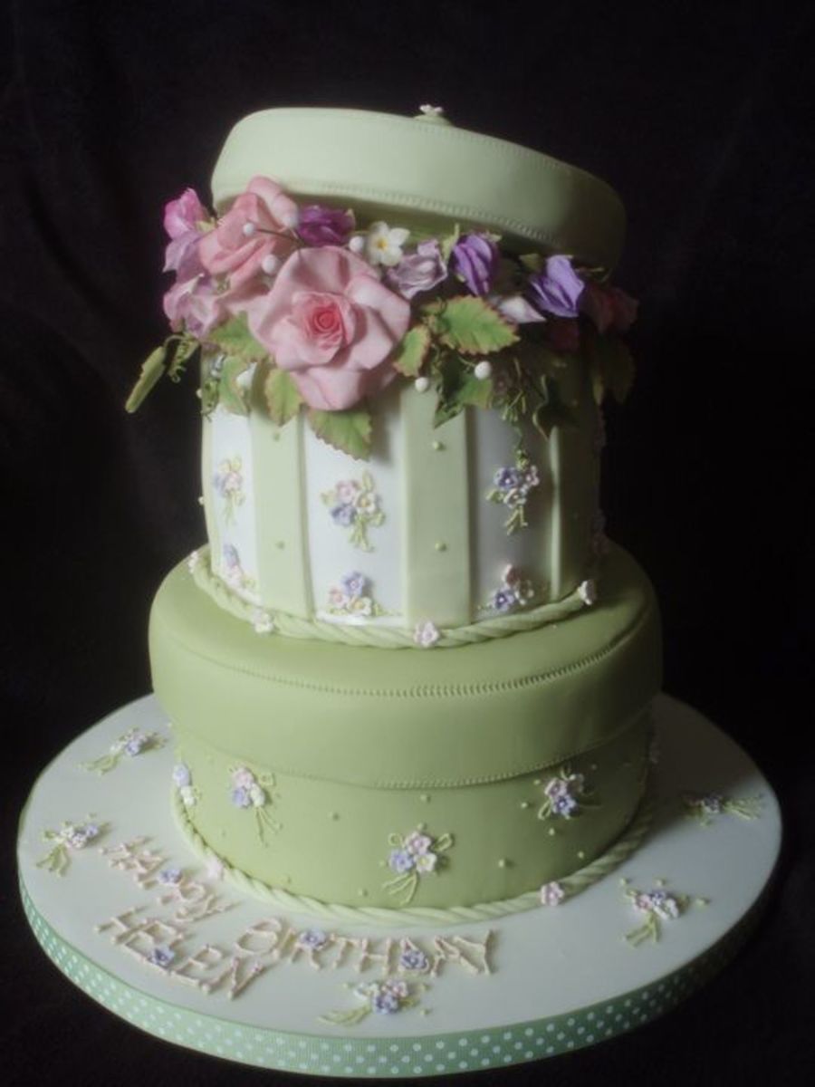 Hat Box Cake Side View - CakeCentral.com