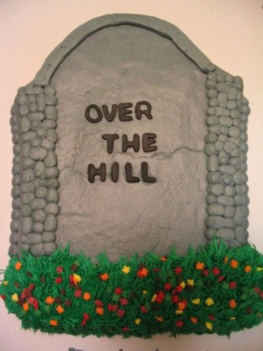 Over The Hill Tombstone - CakeCentral.com