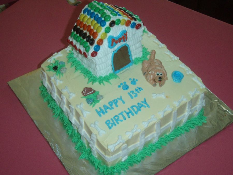 Niece's Birthday Cake - Dog And Dog House - CakeCentral.com