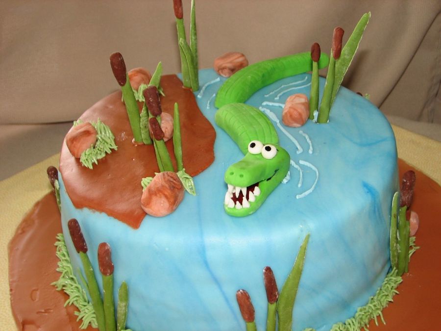 Swamp Alligator Cake - CakeCentral.com