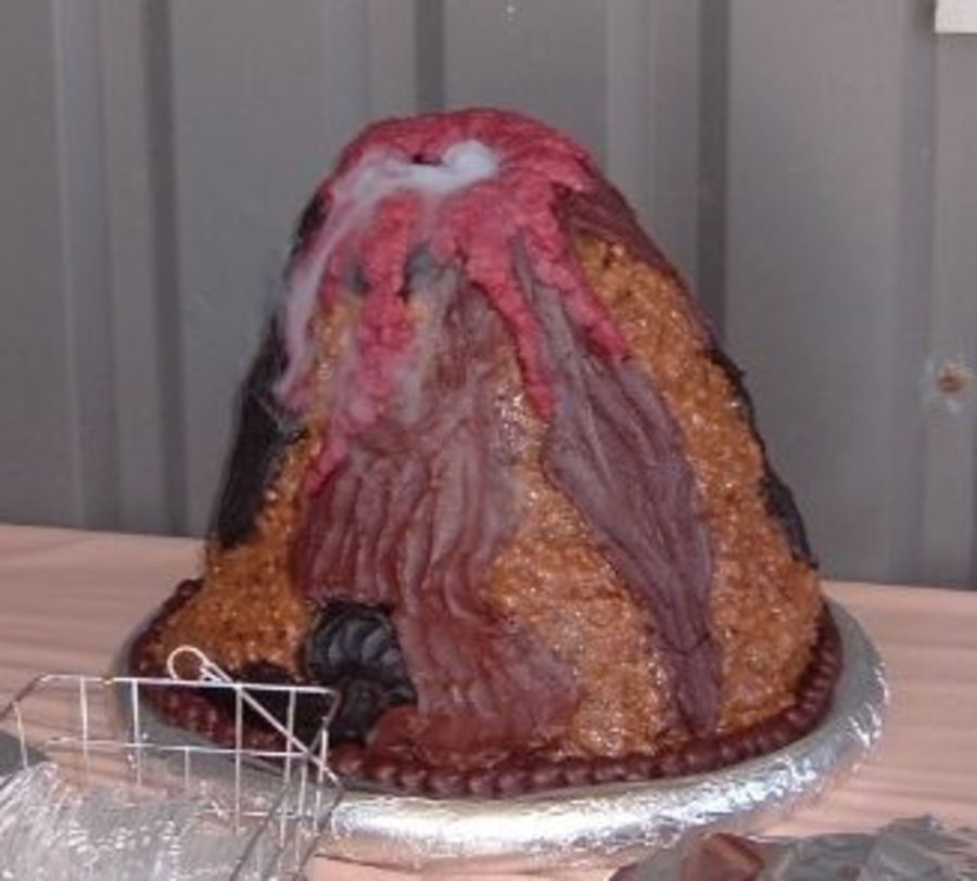 Smoking Volcano Cake - CakeCentral.com