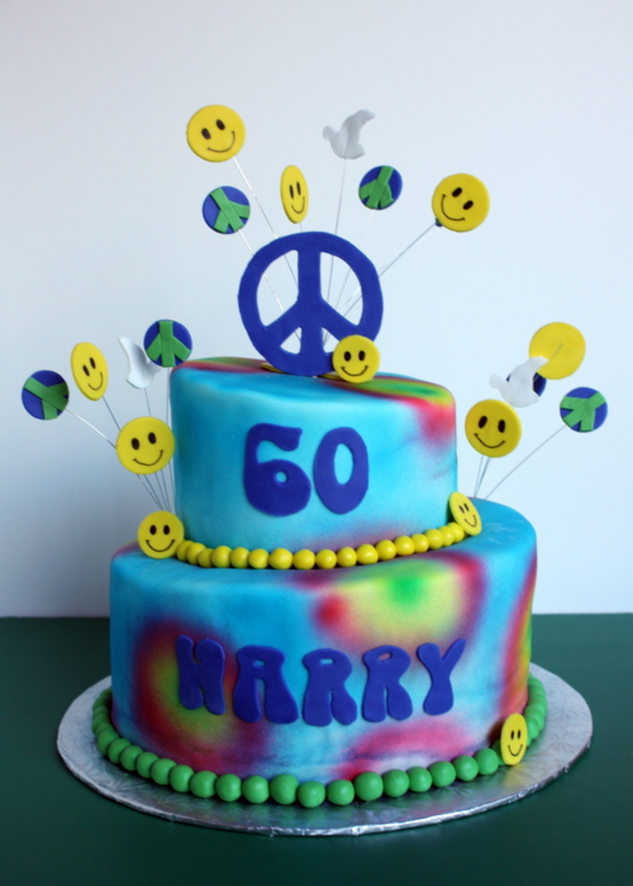 60's Themed Cake - CakeCentral.com