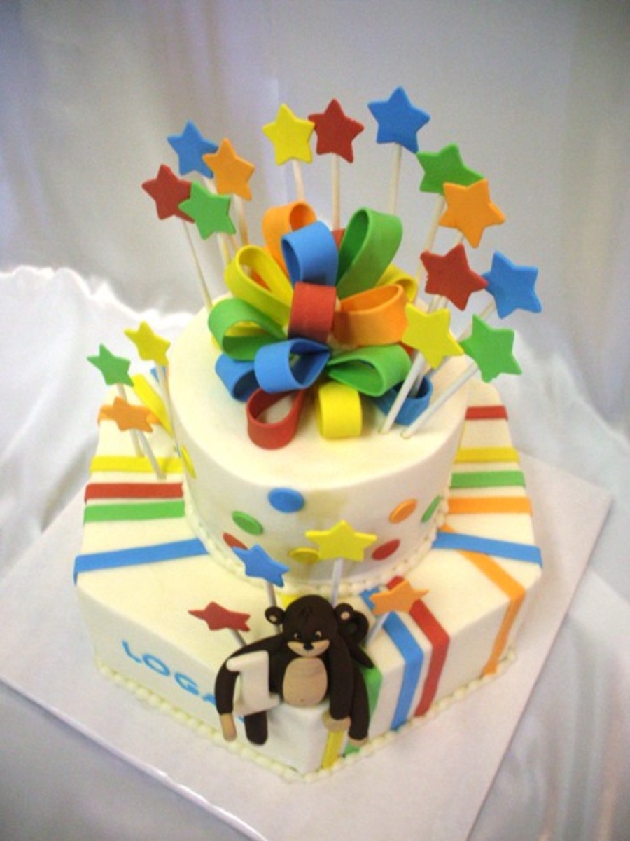 Primary Colors Monkey Cake - CakeCentral.com