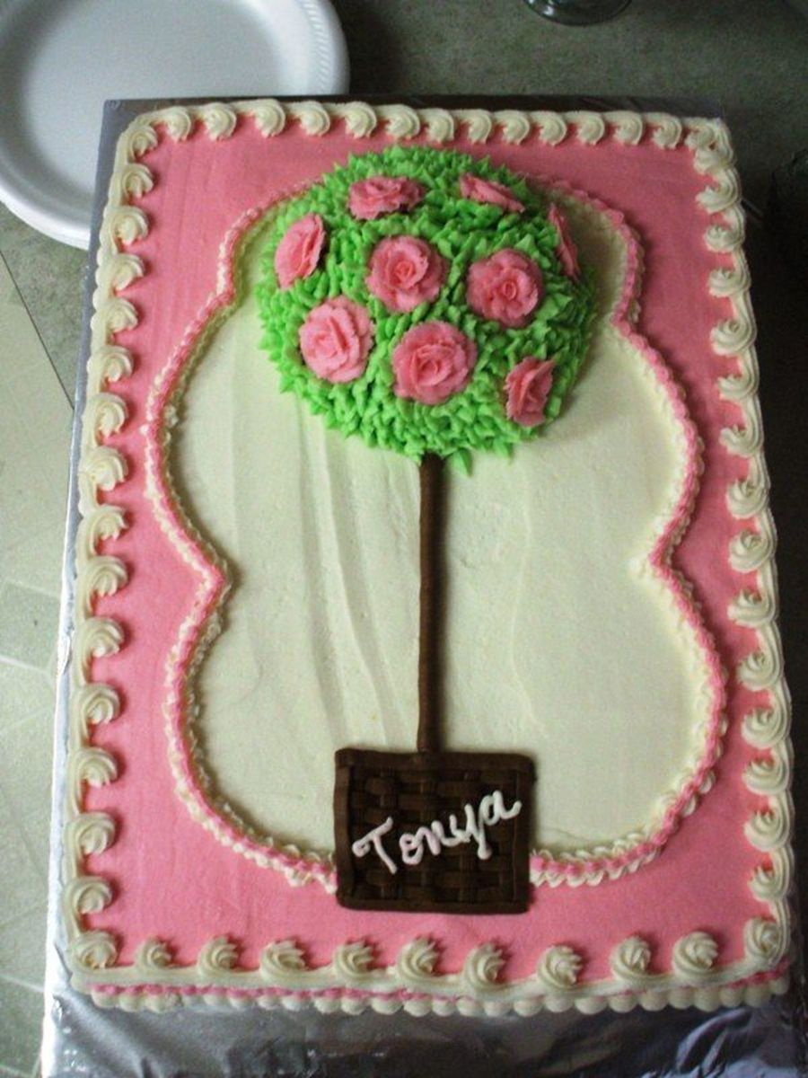 Rose Bush Topiary - CakeCentral.com