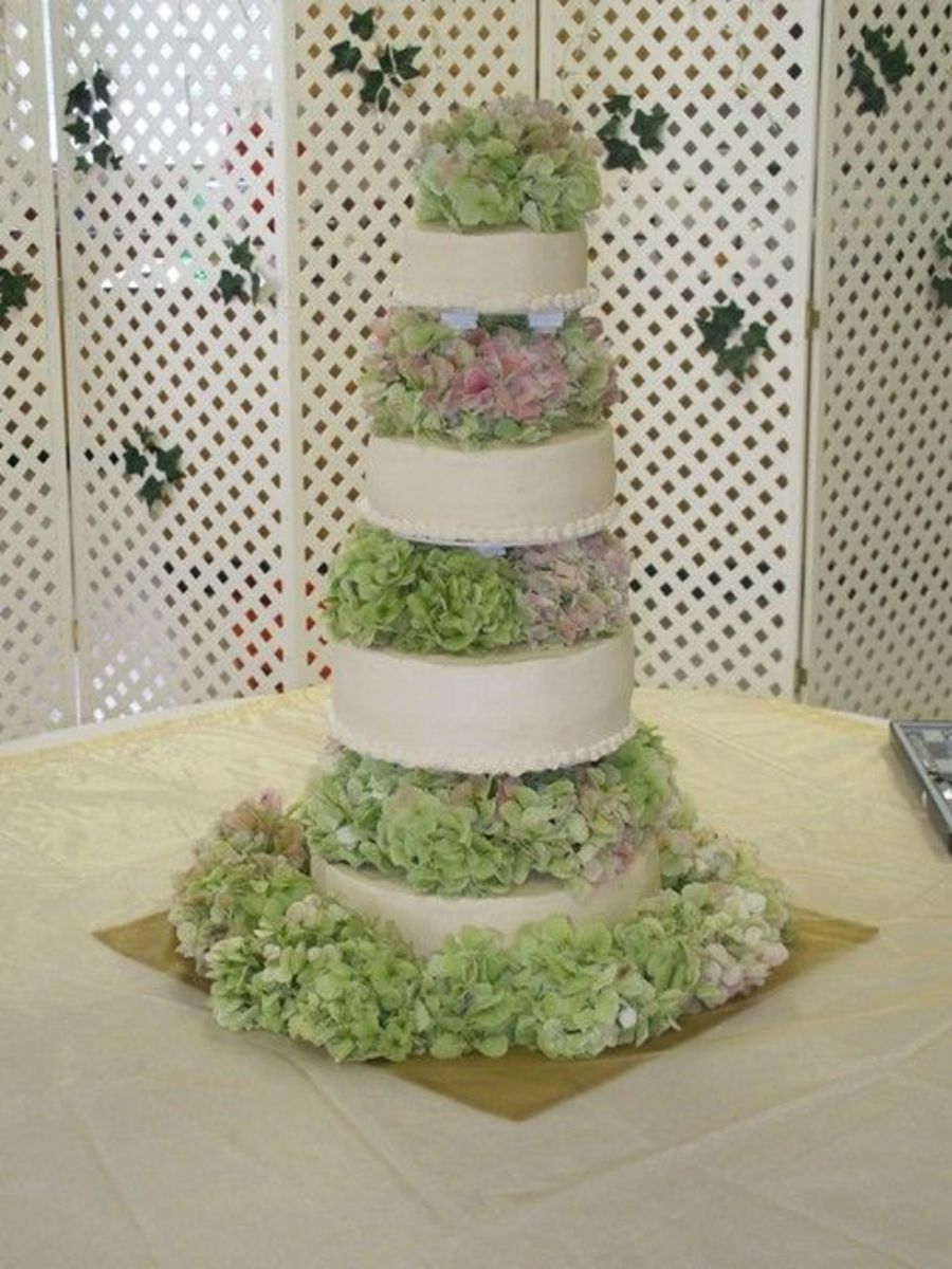Hydrangea Wedding Cake - CakeCentral.com