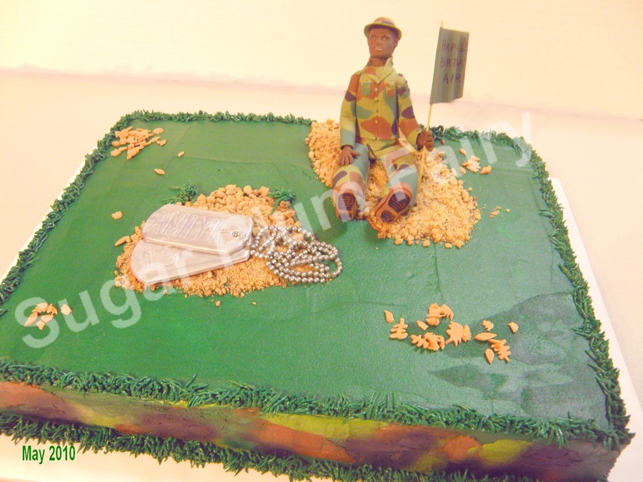 Camouflage Combat Cake - CakeCentral.com
