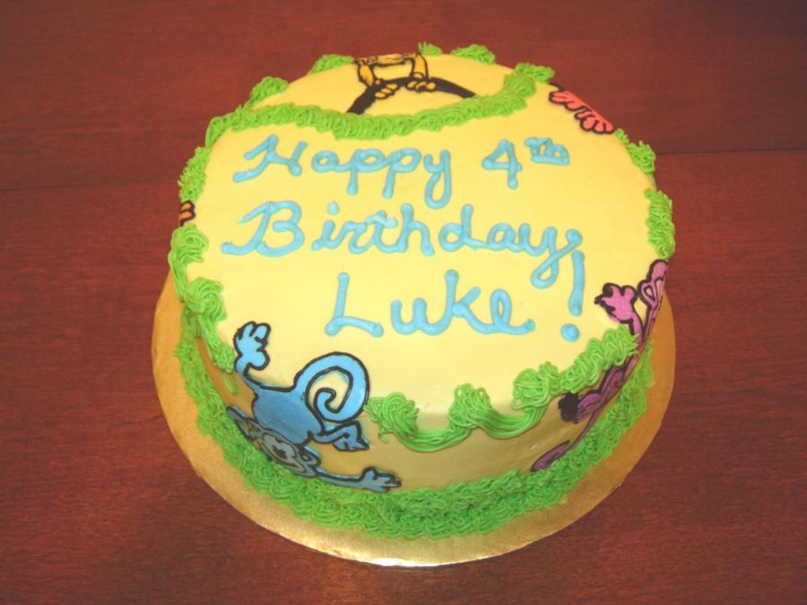 Neon Monkey Cake - CakeCentral.com