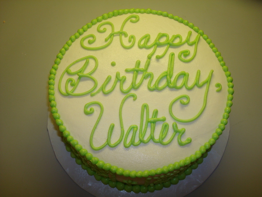 Scroll Tile Birthday Cake - CakeCentral.com