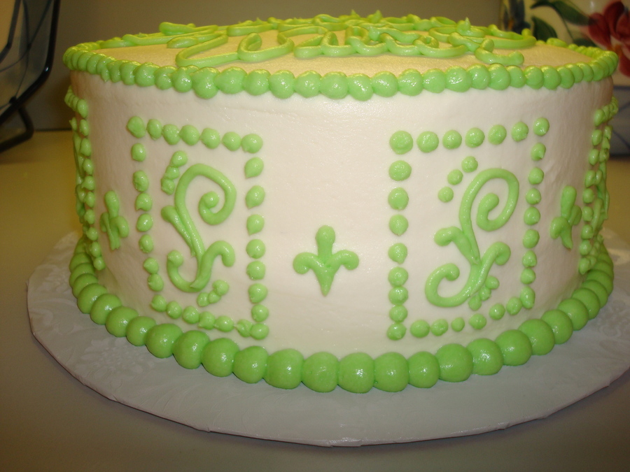 Scroll Tile Birthday Cake - CakeCentral.com