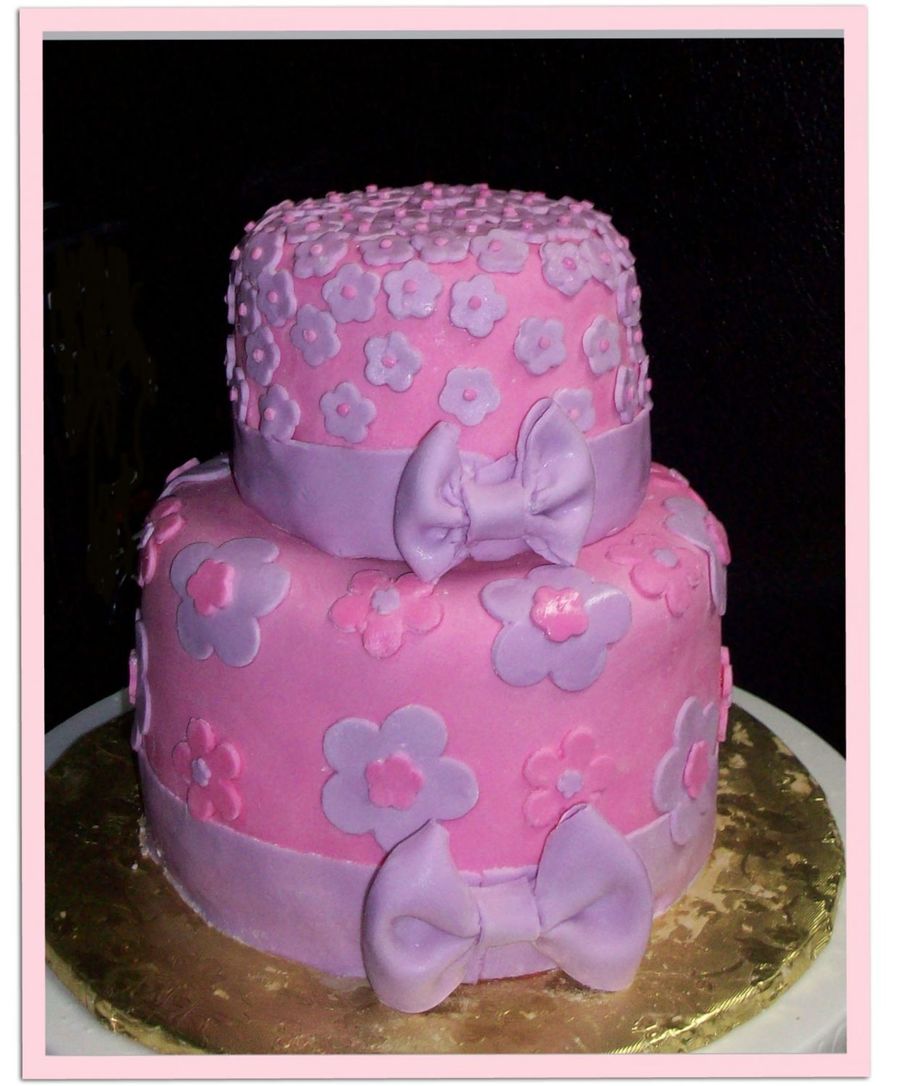 Pink And Purple Birthday Cake - CakeCentral.com