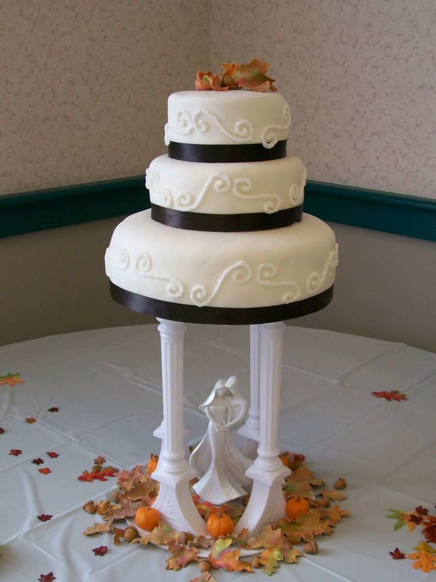 Fall Foliage Wedding Cake - CakeCentral.com