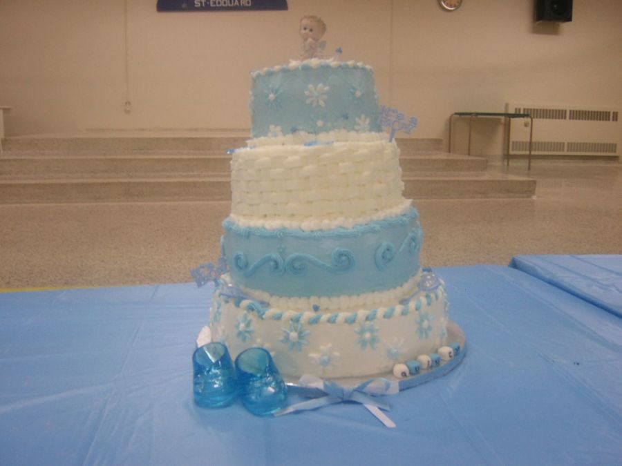 Baby Quincy White And Blue - CakeCentral.com