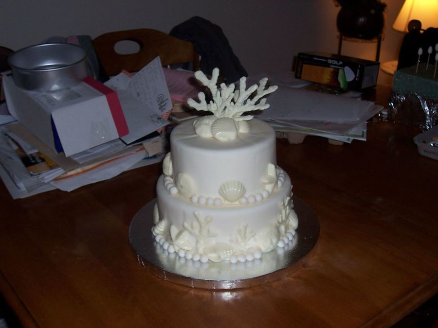 Seashell Wedding Cake - CakeCentral.com