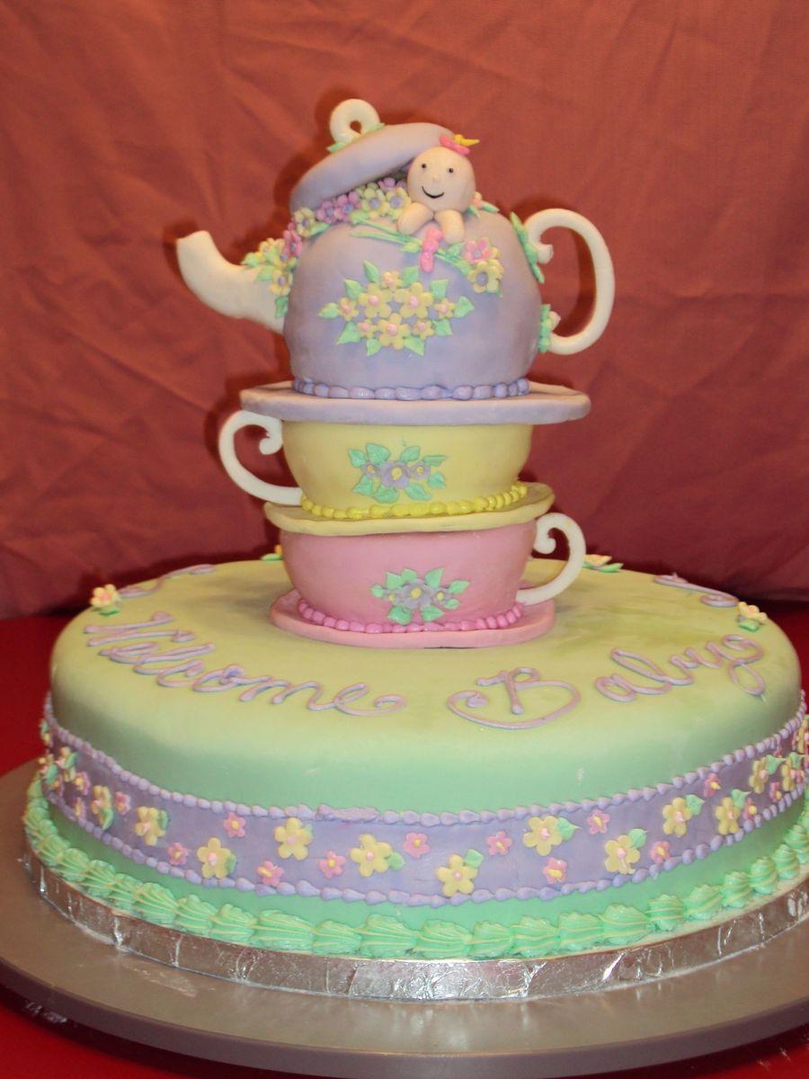Tea Party Themed Baby Shower - CakeCentral.com