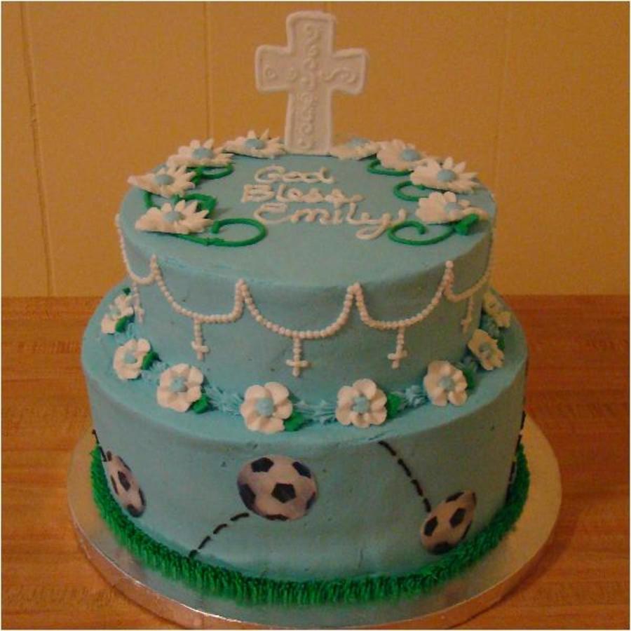 Soccer Communion Cake - CakeCentral.com