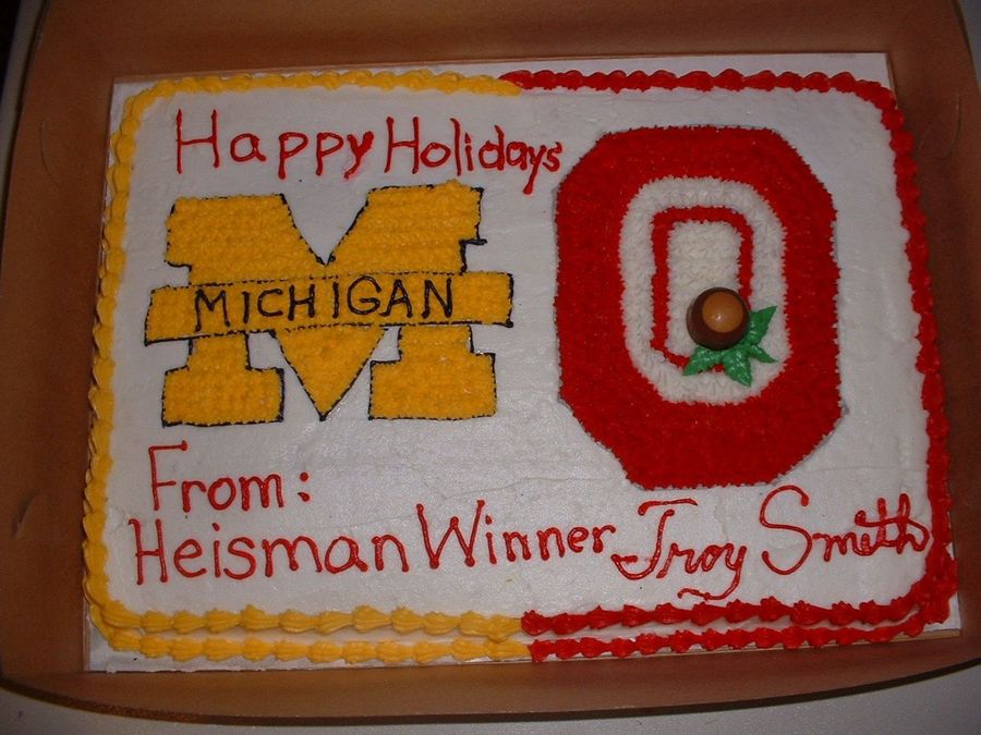 Ohio State Michigan Cake - CakeCentral.com